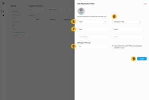 Create a Registered Visitor (Badge or PIN Sign In) - VPass