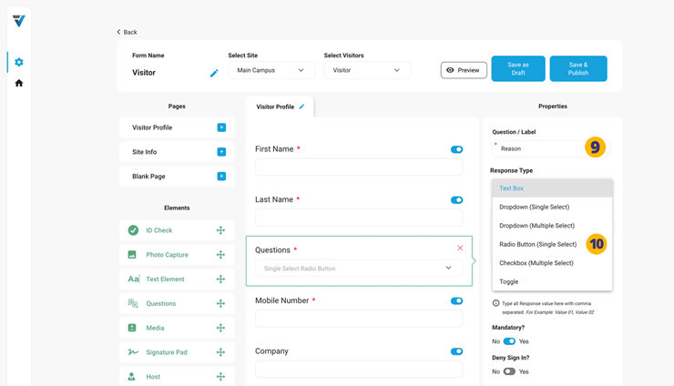 Add A Radio Button Or Checkbox Menu To A Form Vpass