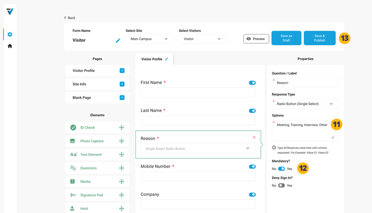 Add a Radio Button or Checkbox Menu to a Form - VPass